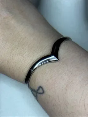 Avon | Jewelry | Avon Silver Vaccent Open Cuff Bracelet | Poshmark